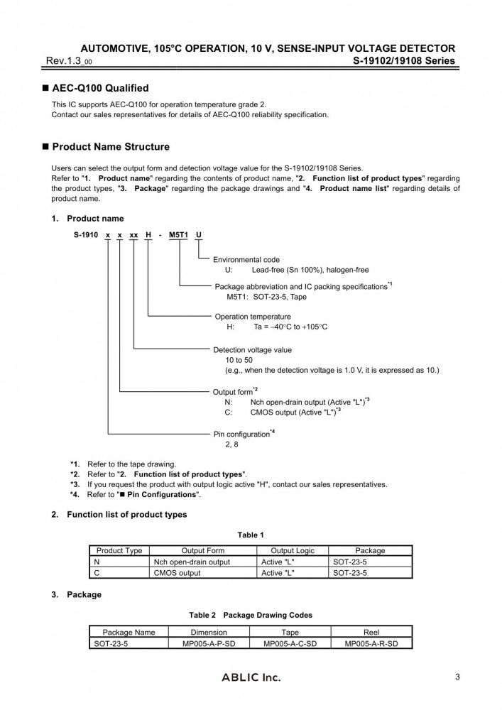 S-19102/19108 datasheet page 3