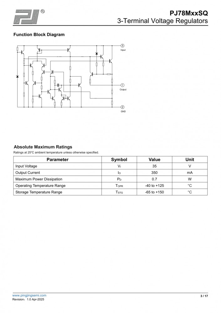 PJ78M09SQ datasheet page 3