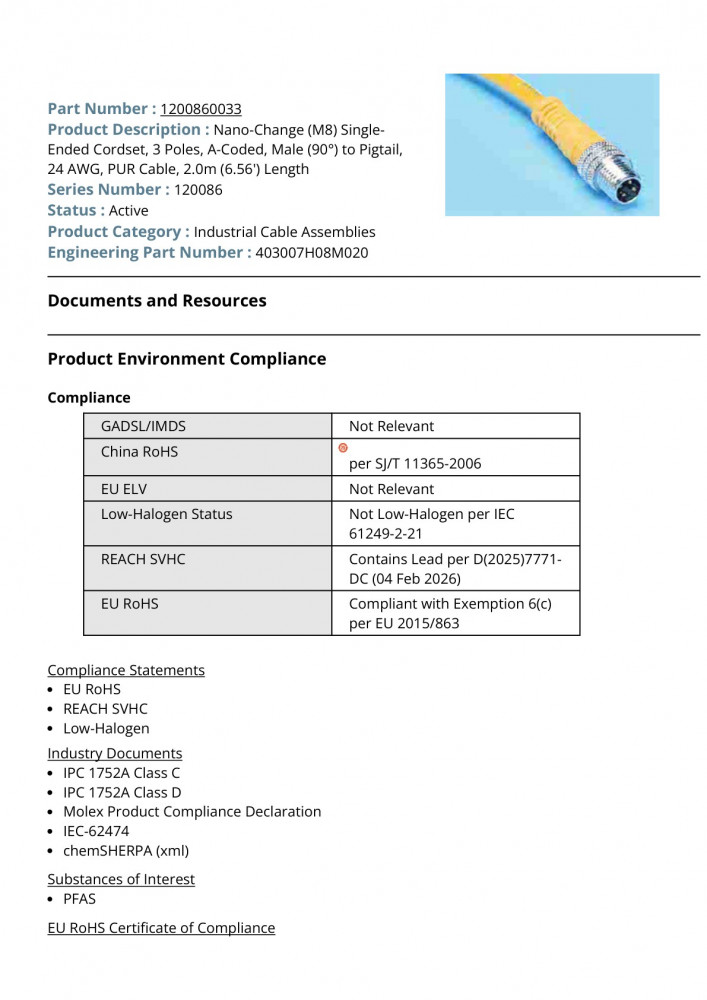 Product document preview, page 1
