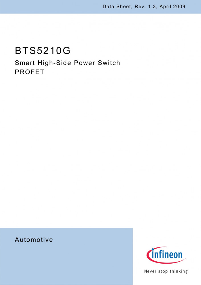 BTS5210G datasheet page 1