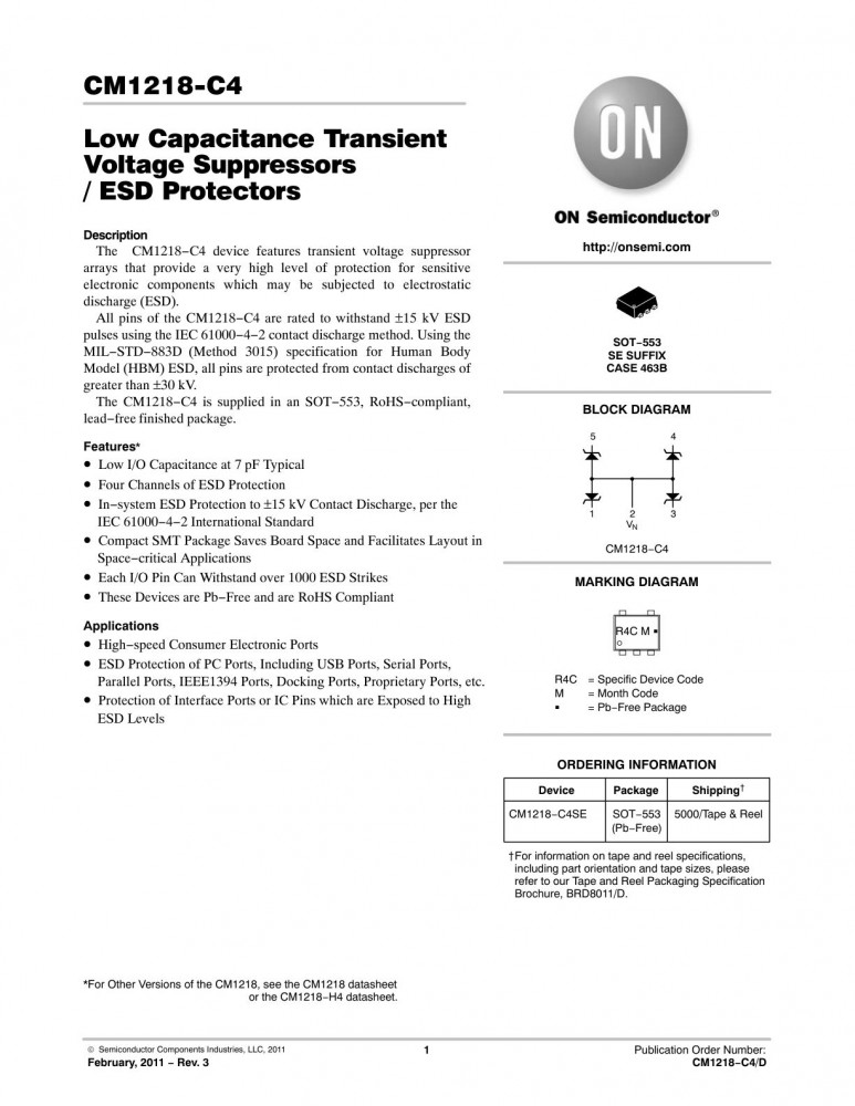 CM1218-C4SE datasheet page 1