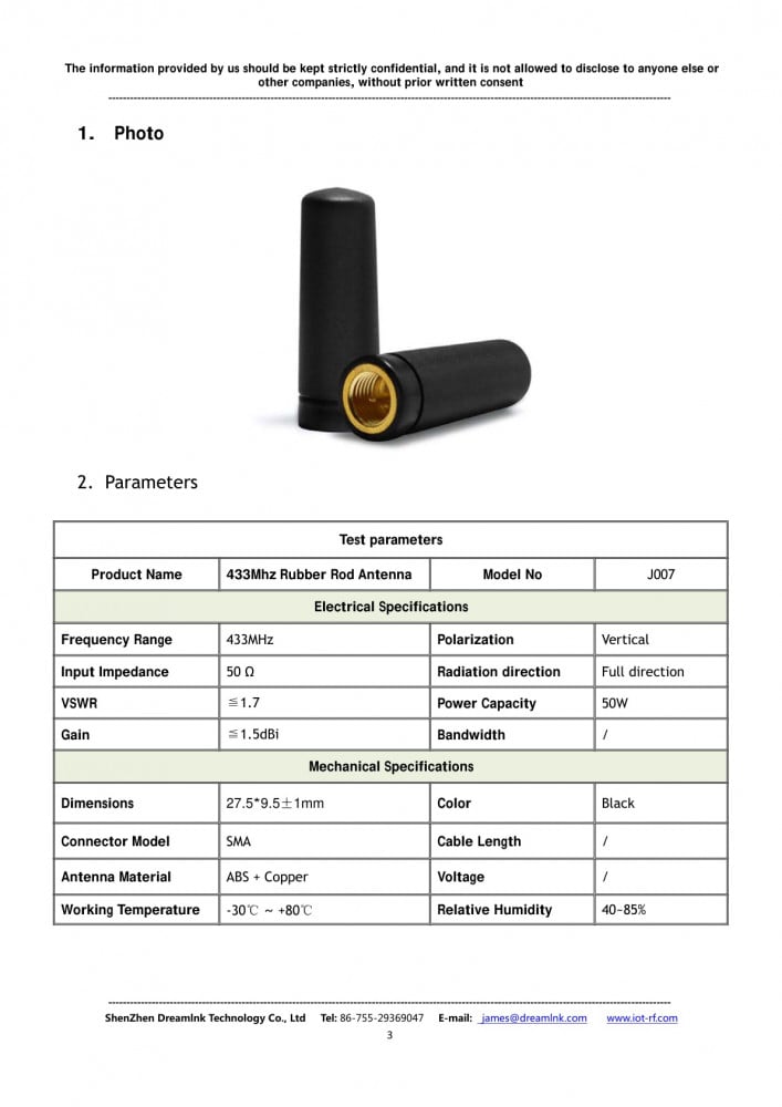 J007-433M S11 data