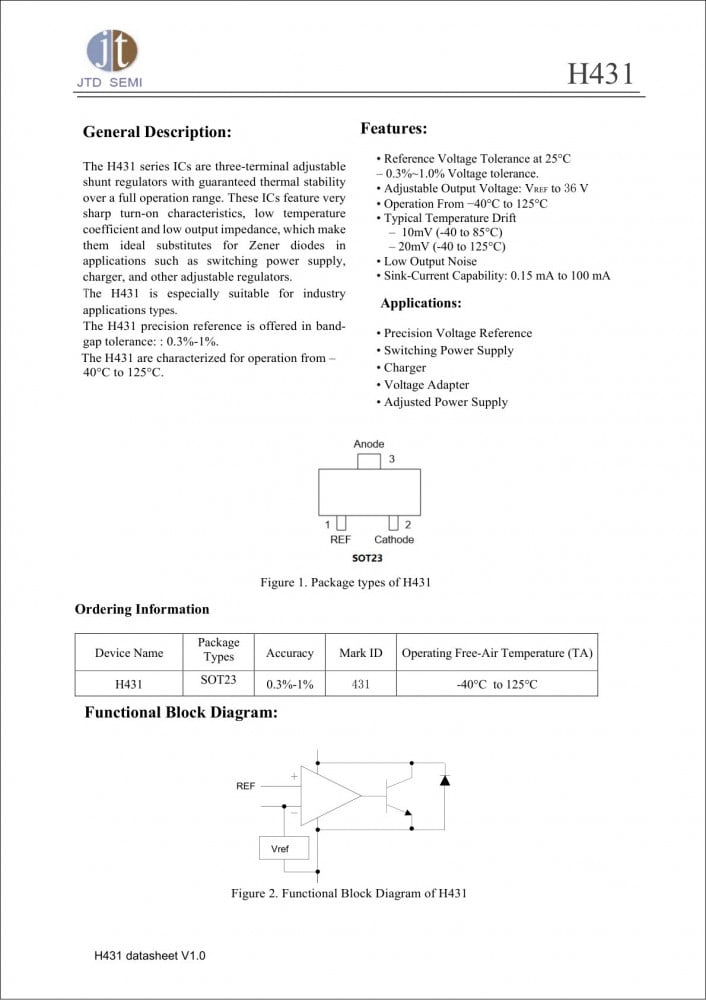 JTDH431 datasheet page 1