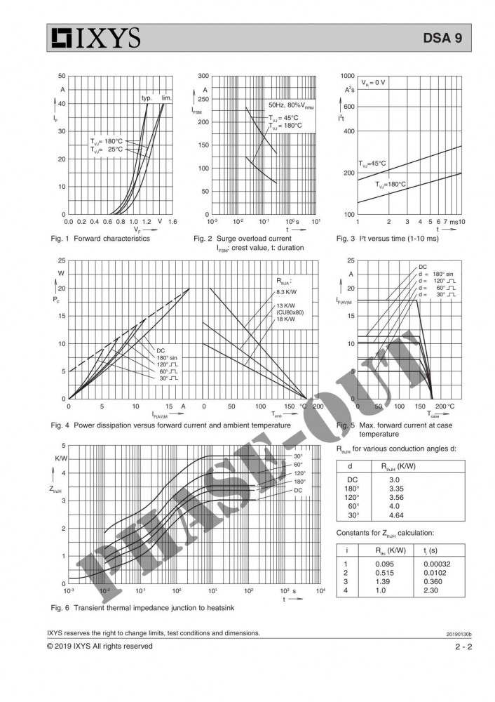 DSA9-12F technical datasheet page 2
