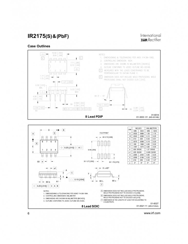 IR2175PBF datasheet page 6