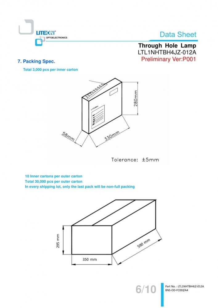 LTL1HNTBH4JZ-012A datasheet page 6