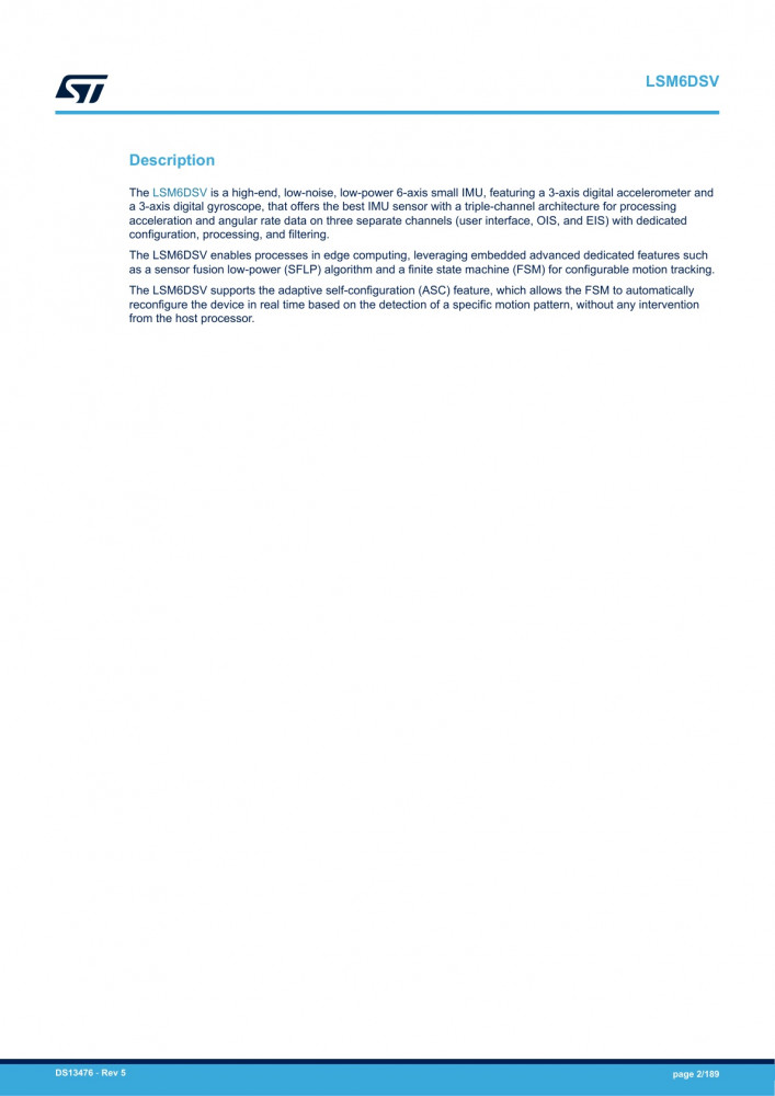 LSM6DSV document page 2