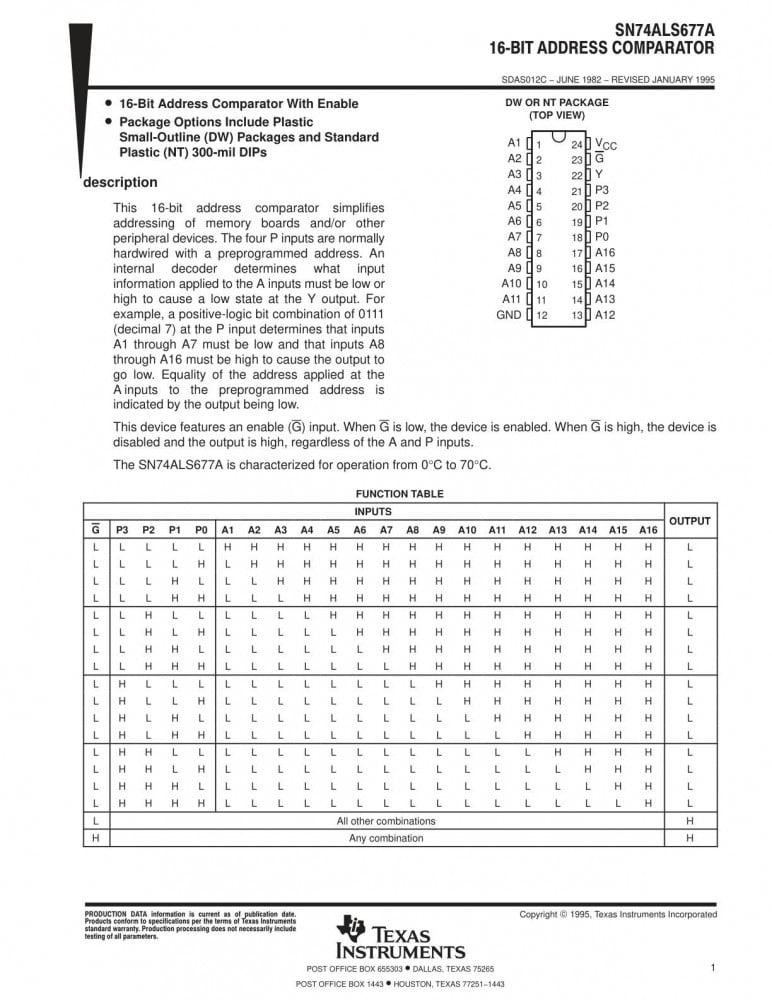 74HC677NT datasheet page 2