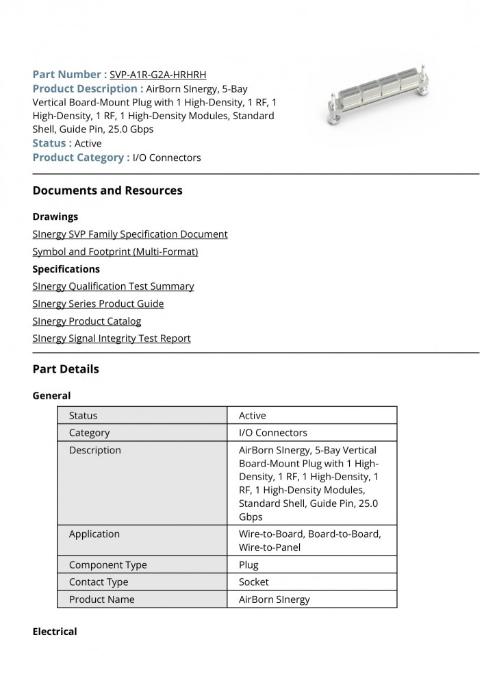 SVP-A1R-G2A-HRHRH technical document page 1