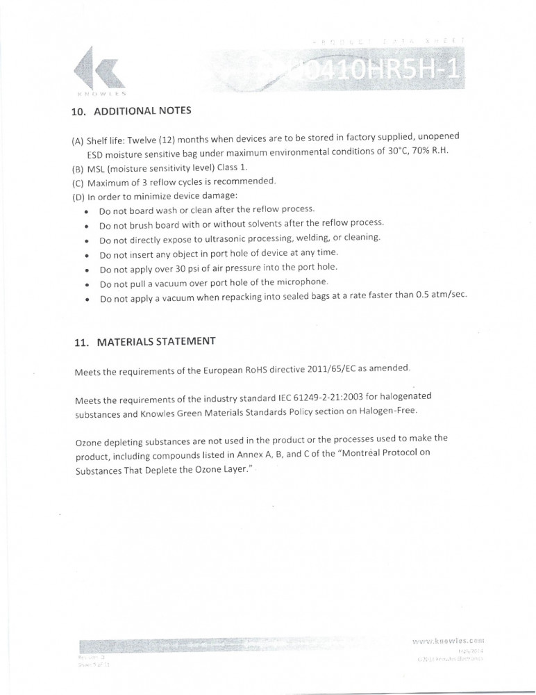 SPU0410HR5H-1 technical document page 9