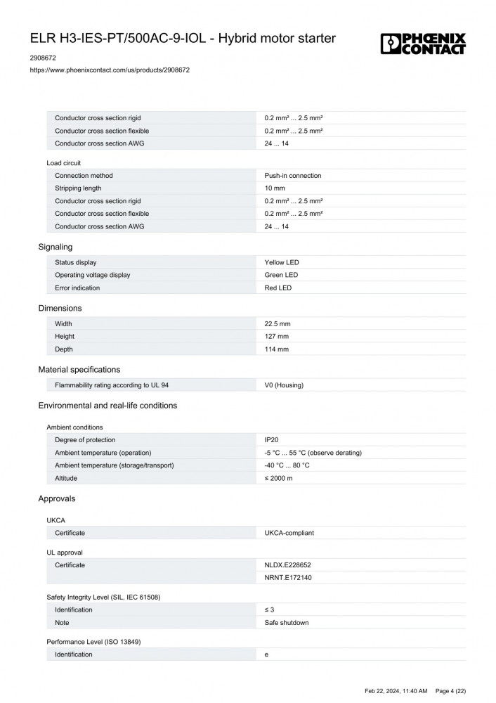 Phoenix Contact 2908672 technical document page 4