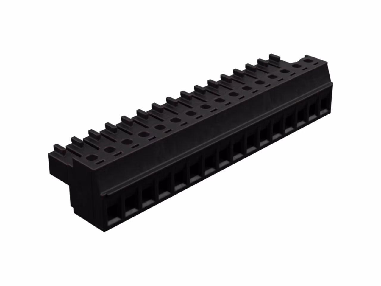 3.81mm Pitch Eurostyle Horizontal Plug, with Standard Imprinting, Black, 16 Circuits for sale