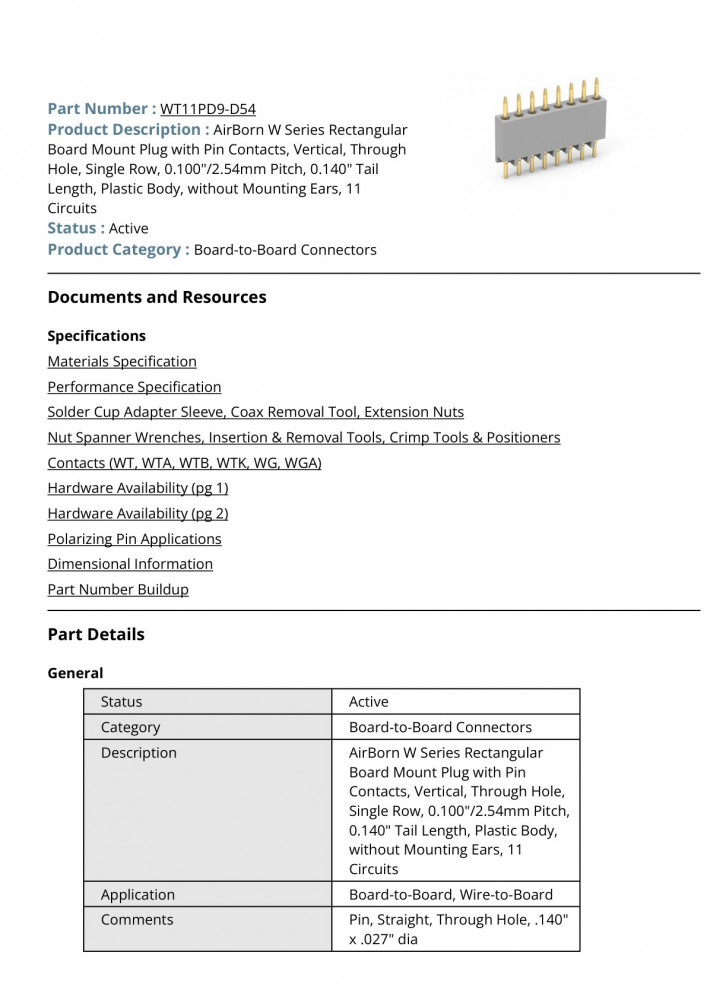 WT11PD9-D54 technical document preview, page 1