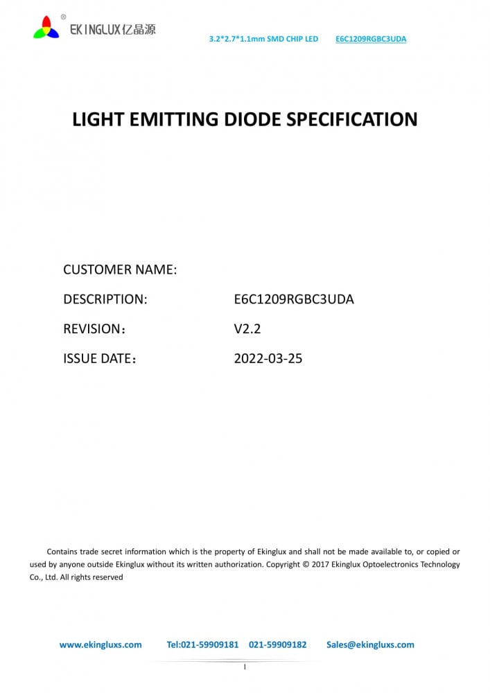 E6C1209RGBC3UDA datasheet page 1
