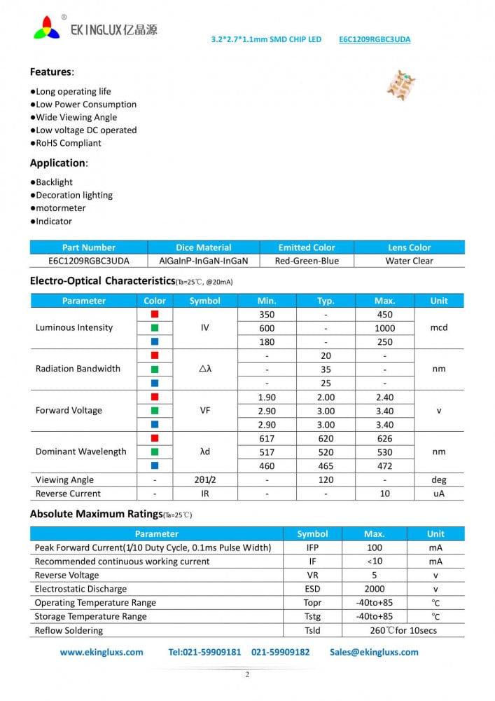 E6C1209RGBC3UDA datasheet page 2