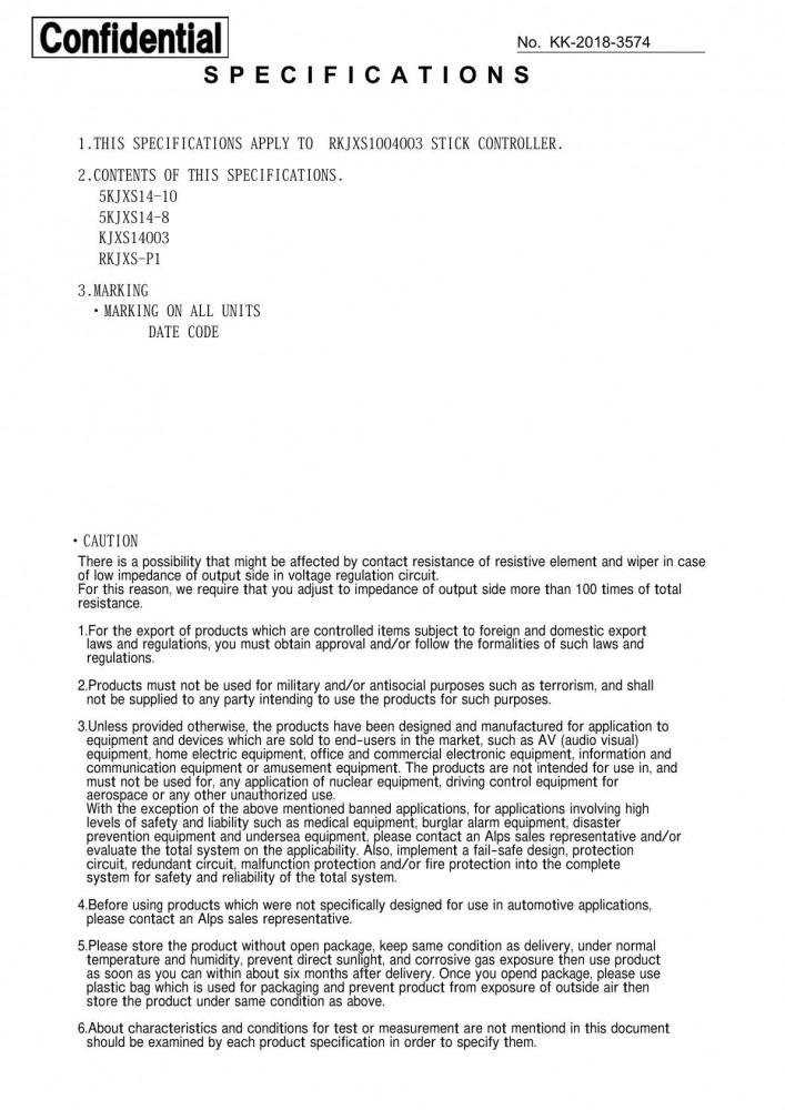 RKJXS1004003 specification page 2