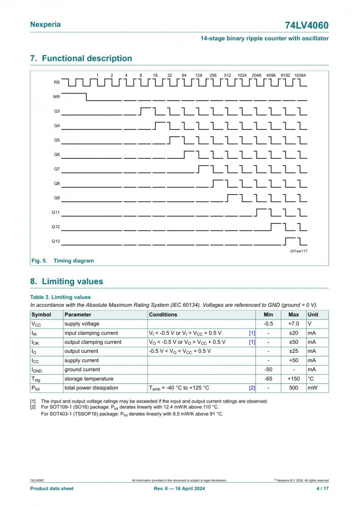 74LV4060D,118 datasheet page 4