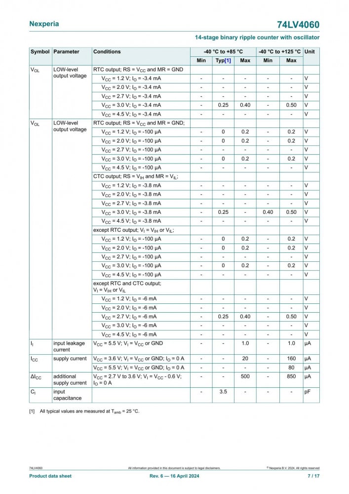 74LV4060D,118 datasheet page 7