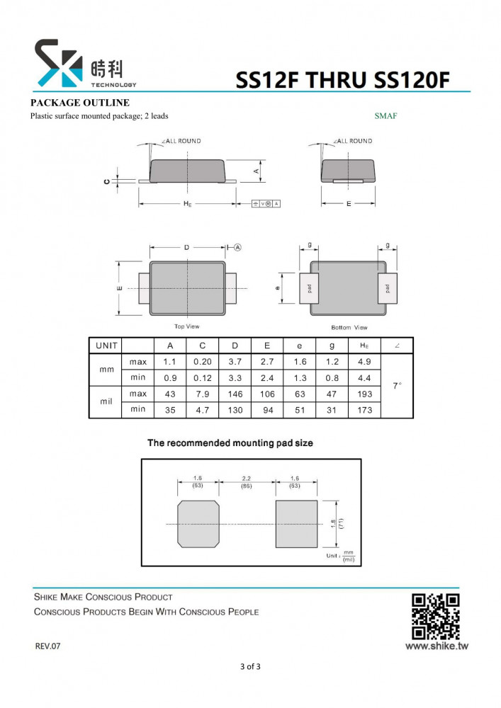 SS12F datasheet page 3