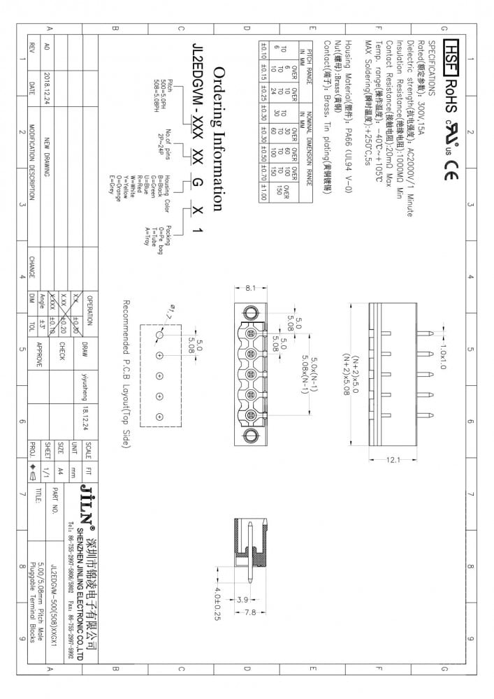 JL2EDGVM-50802G01 technical drawing and specification page