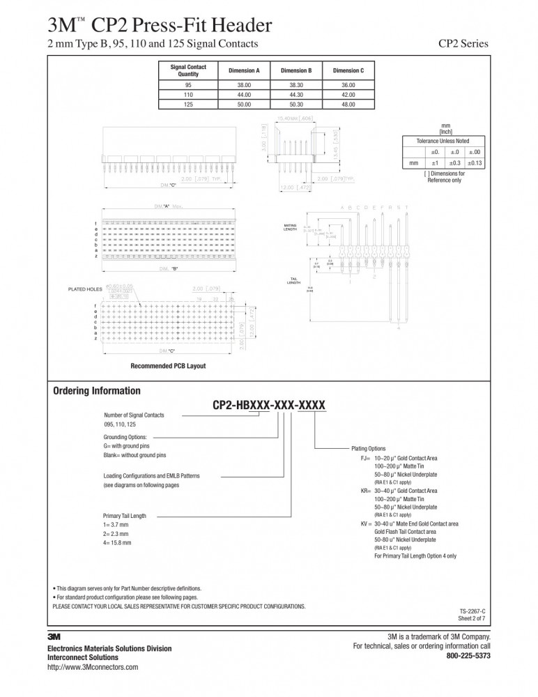 3M CP2 technical document page 2