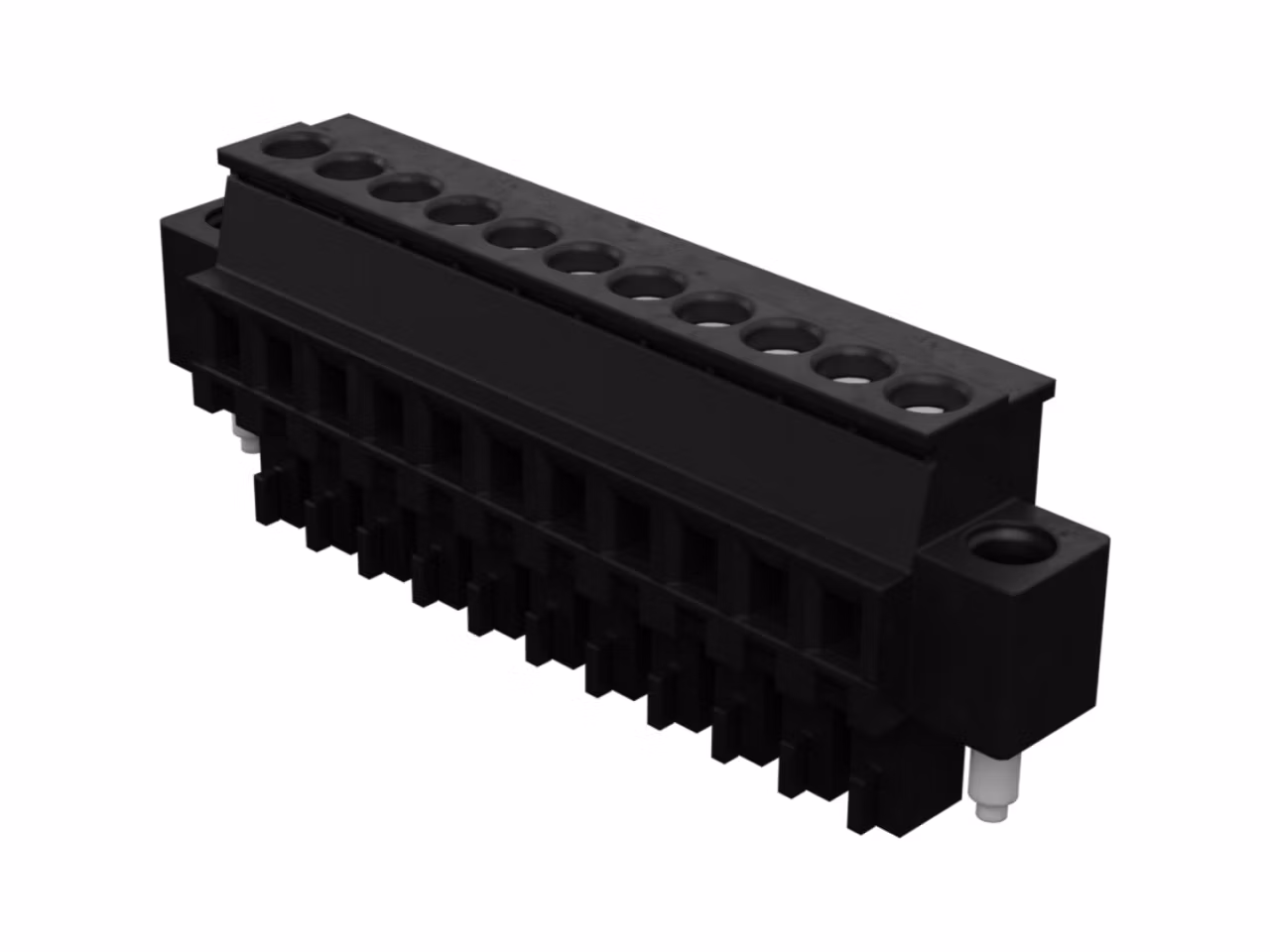 3.81mm Pitch Eurostyle Vertical Plug, with Retention Screws and Reverse Imprinting, Front Wire Entry, Black, 11 Circuits for sale