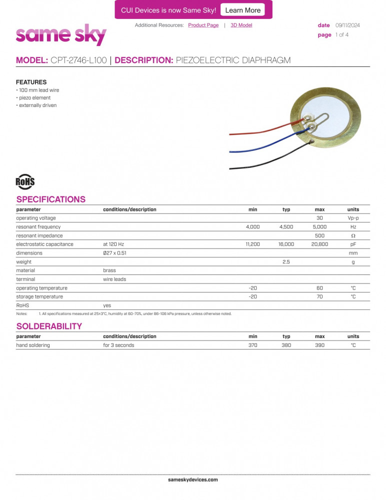CPT-2746-L100 technical document page 1