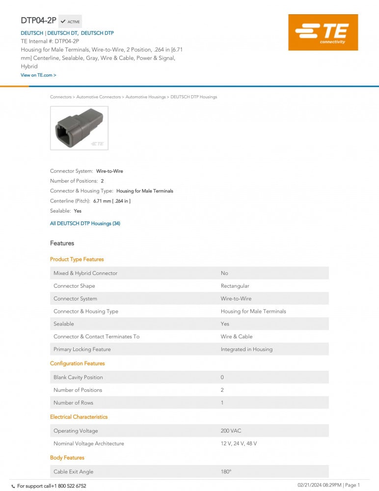 DTP04-2P technical document page 1
