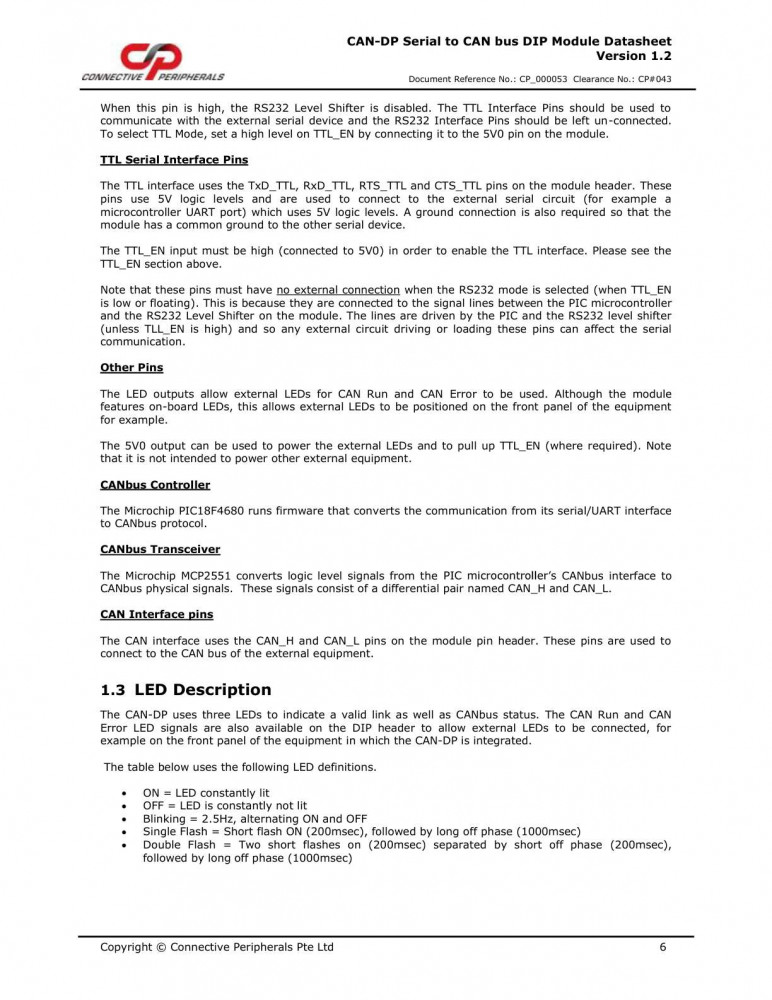 CAN-DP datasheet page 6