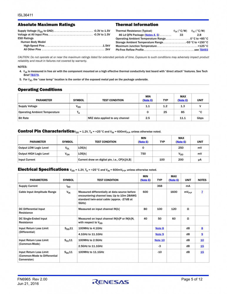 ISL36411 datasheet page 5