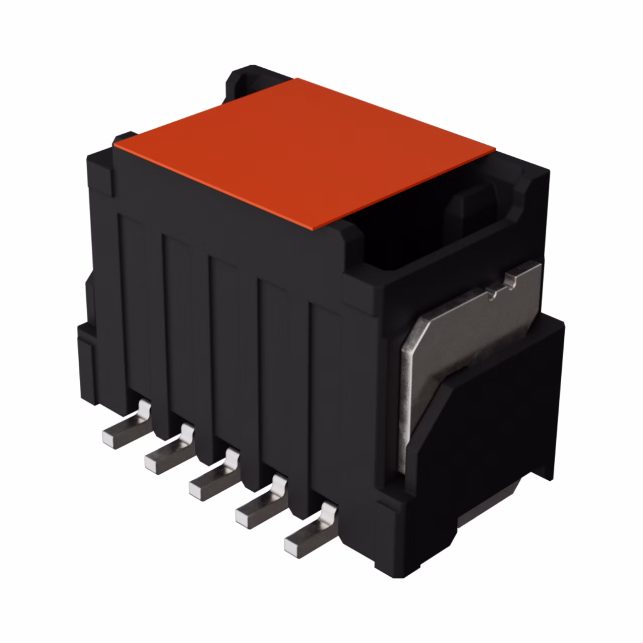 Micro-One Wire-to-Board Header, Vertical, 2.00mm Pitch, Single Row, Glow-Wire Capable, Surface Mount, 5 Circuits, Gold Plating, Black, Potting Capability, with Cover Tape for sale
