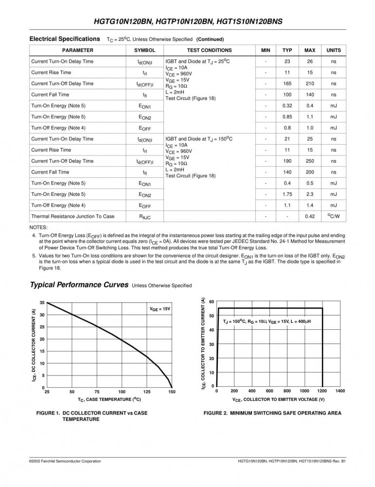 HGTP10N120BN datasheet page 4