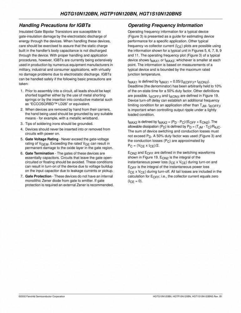 HGTP10N120BN datasheet page 8