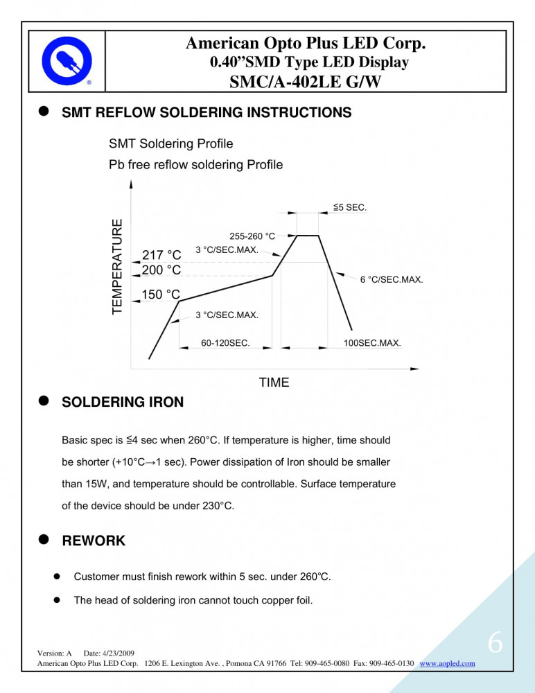 SMC402LE datasheet page 6