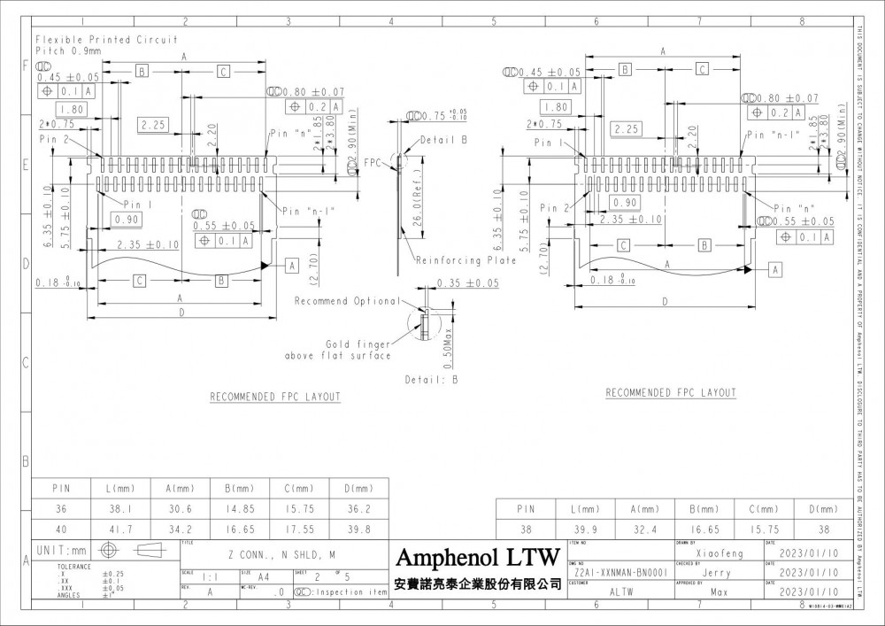 Z2A1-AANMAN-BN0001 drawing sheet 2