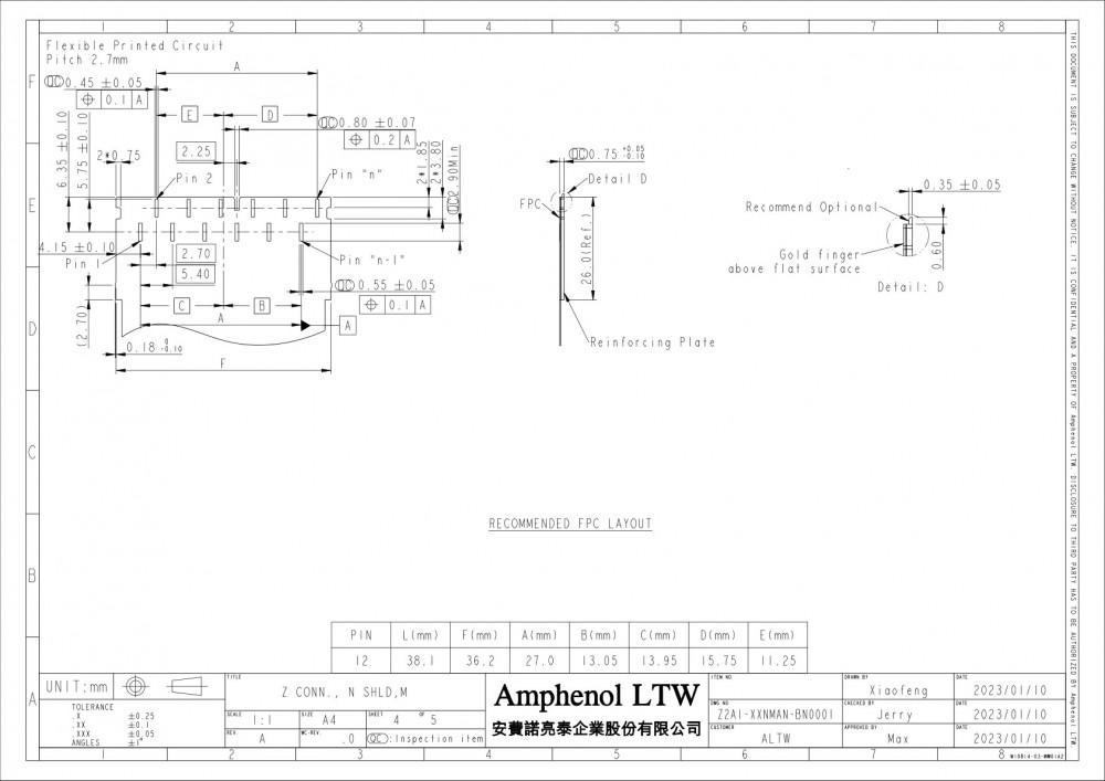 Z2A1-AANMAN-BN0001 drawing sheet 4