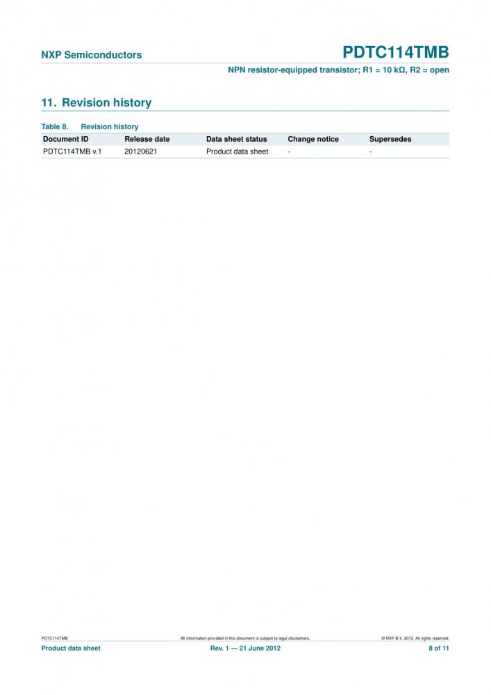 PDTC114TMB datasheet page 9
