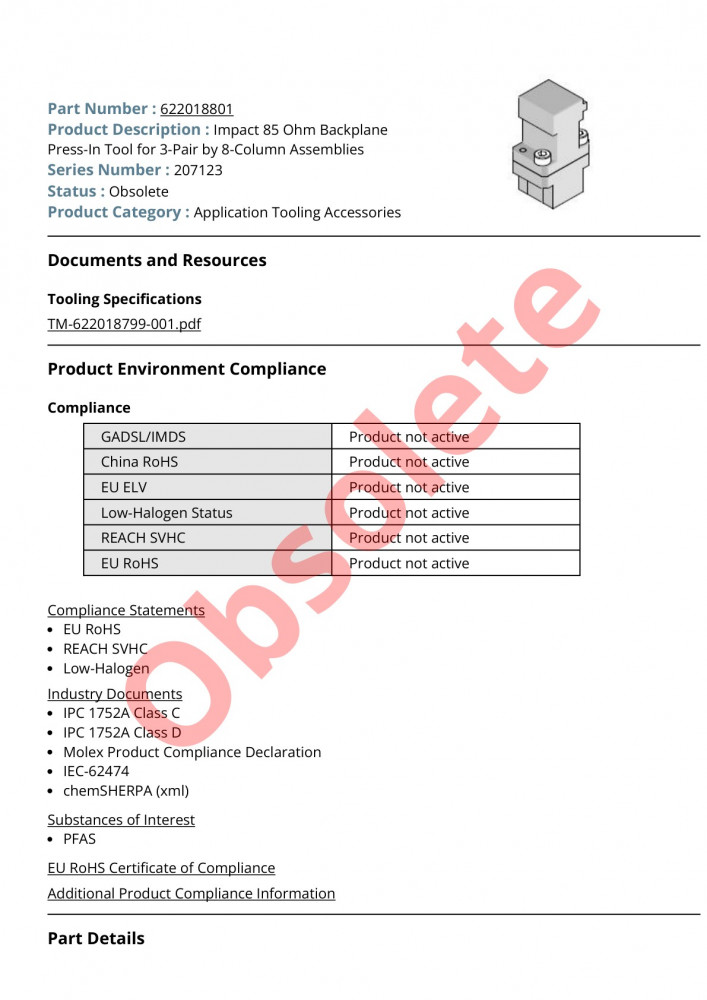 Tooling specification page 1