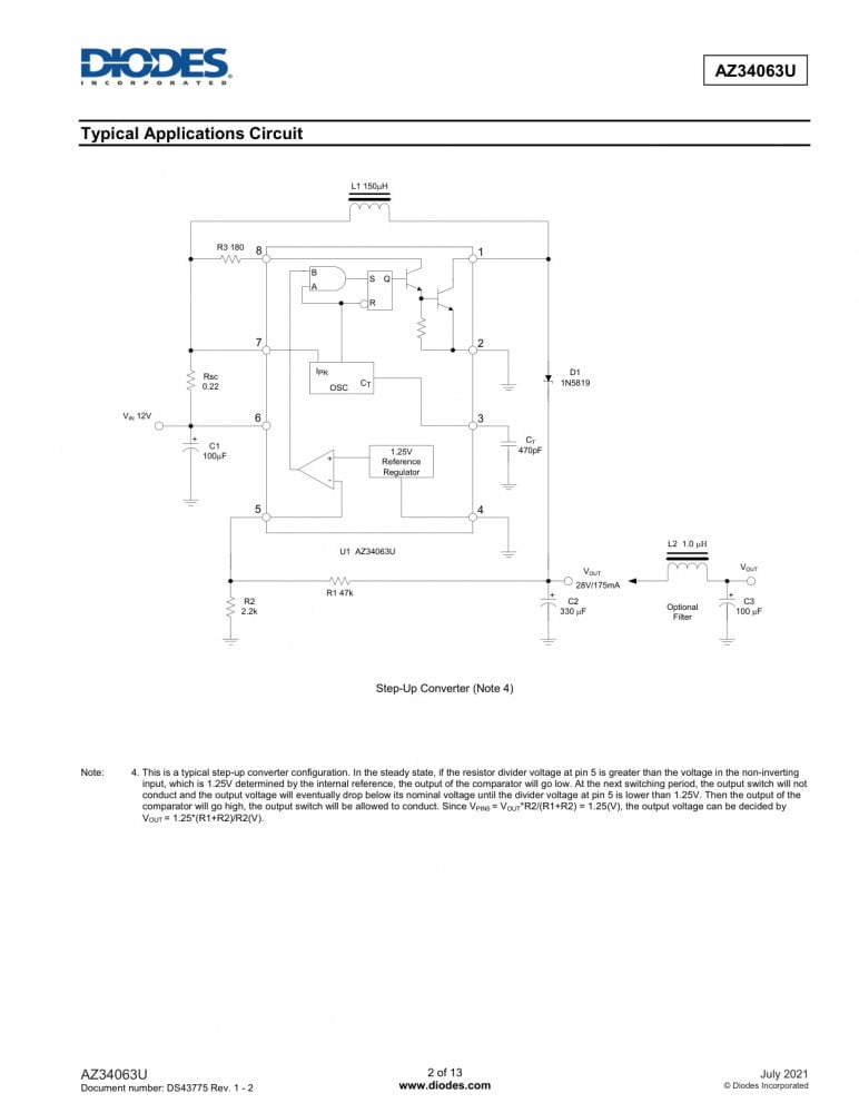 AZ34063U datasheet page 2