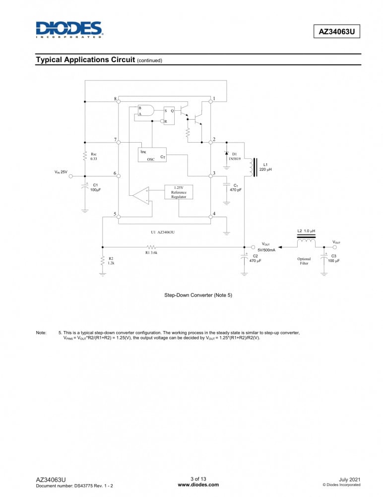 AZ34063U datasheet page 3