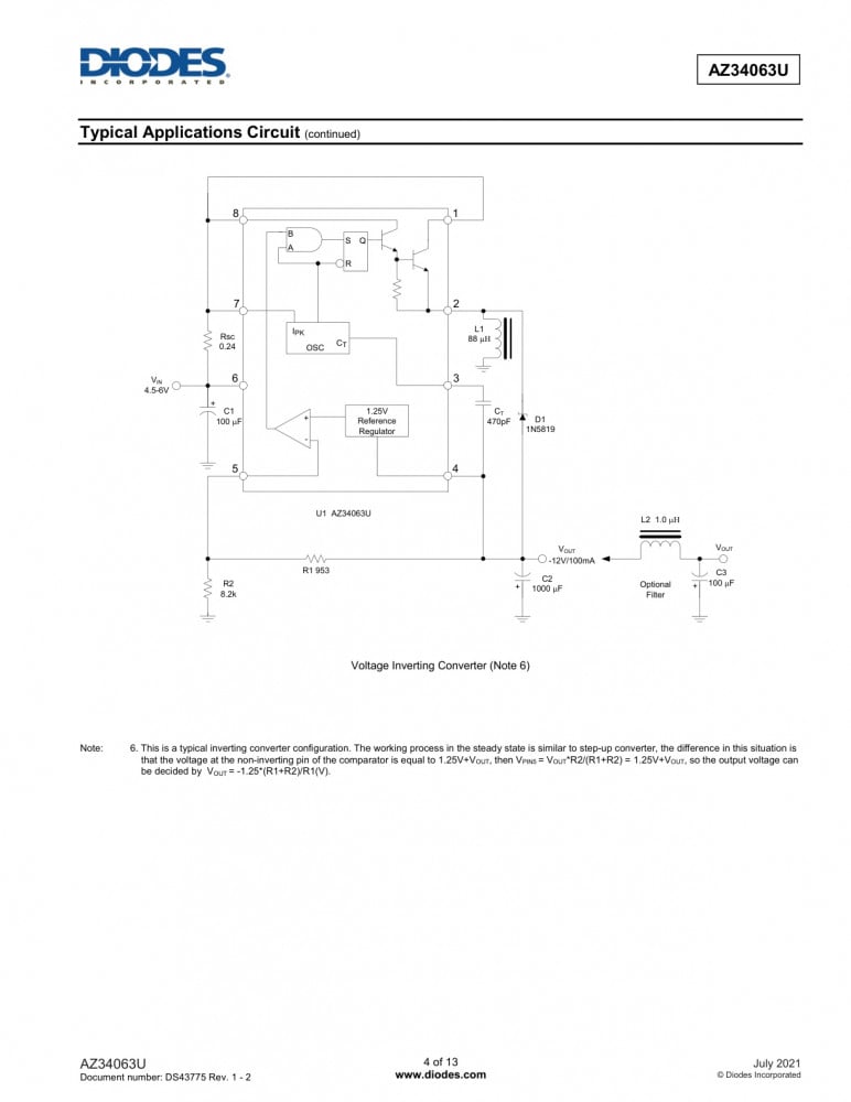 AZ34063U datasheet page 4