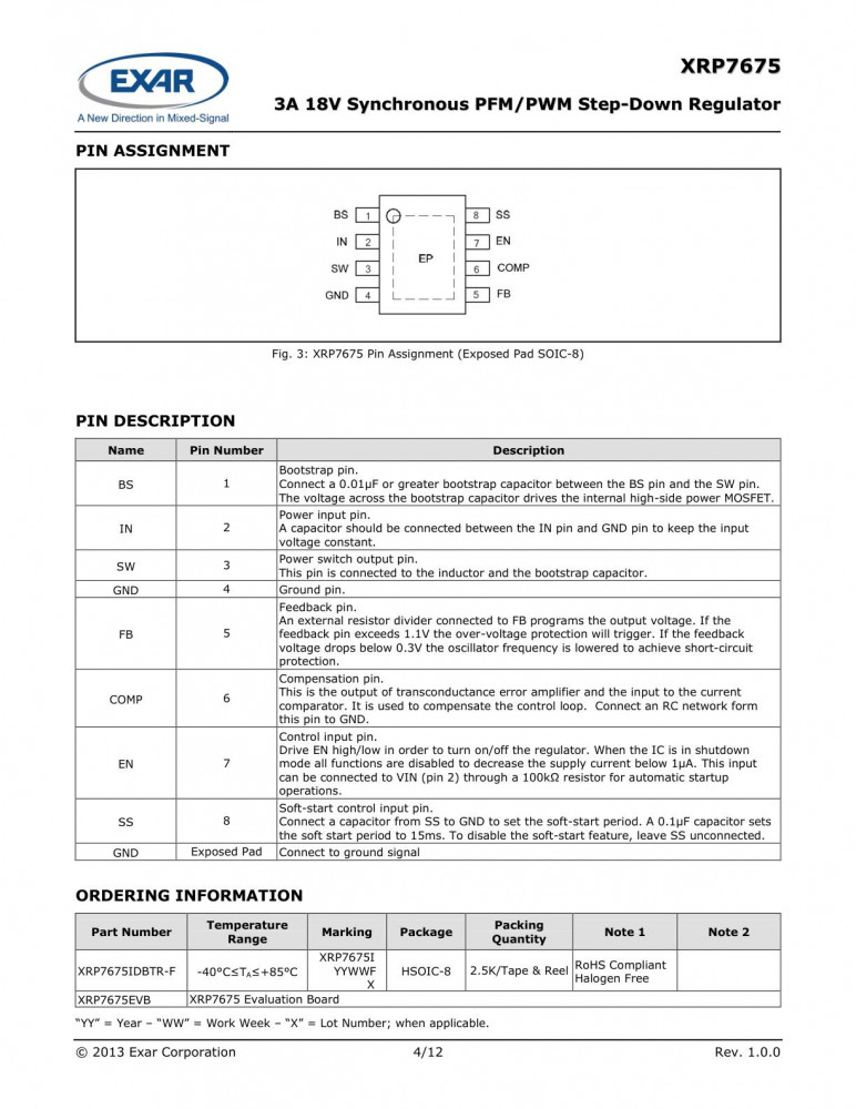 XRP7675 datasheet page 4