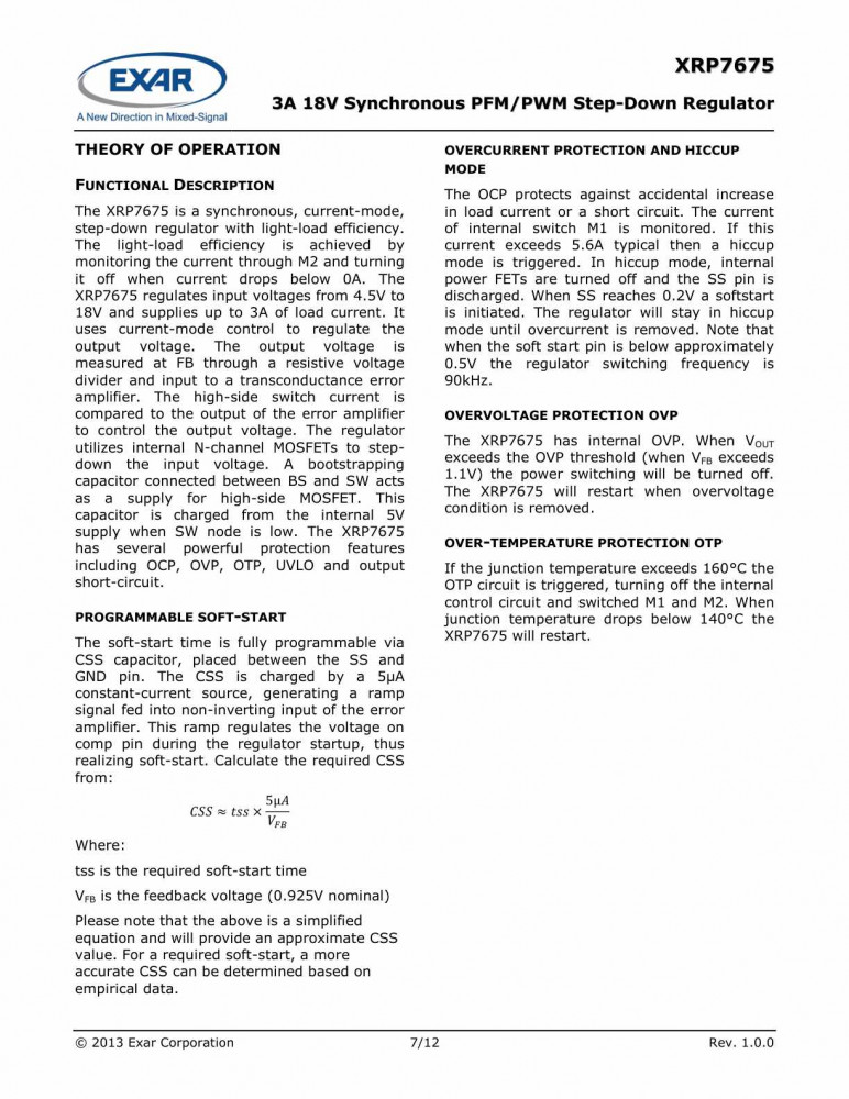 XRP7675 datasheet page 7