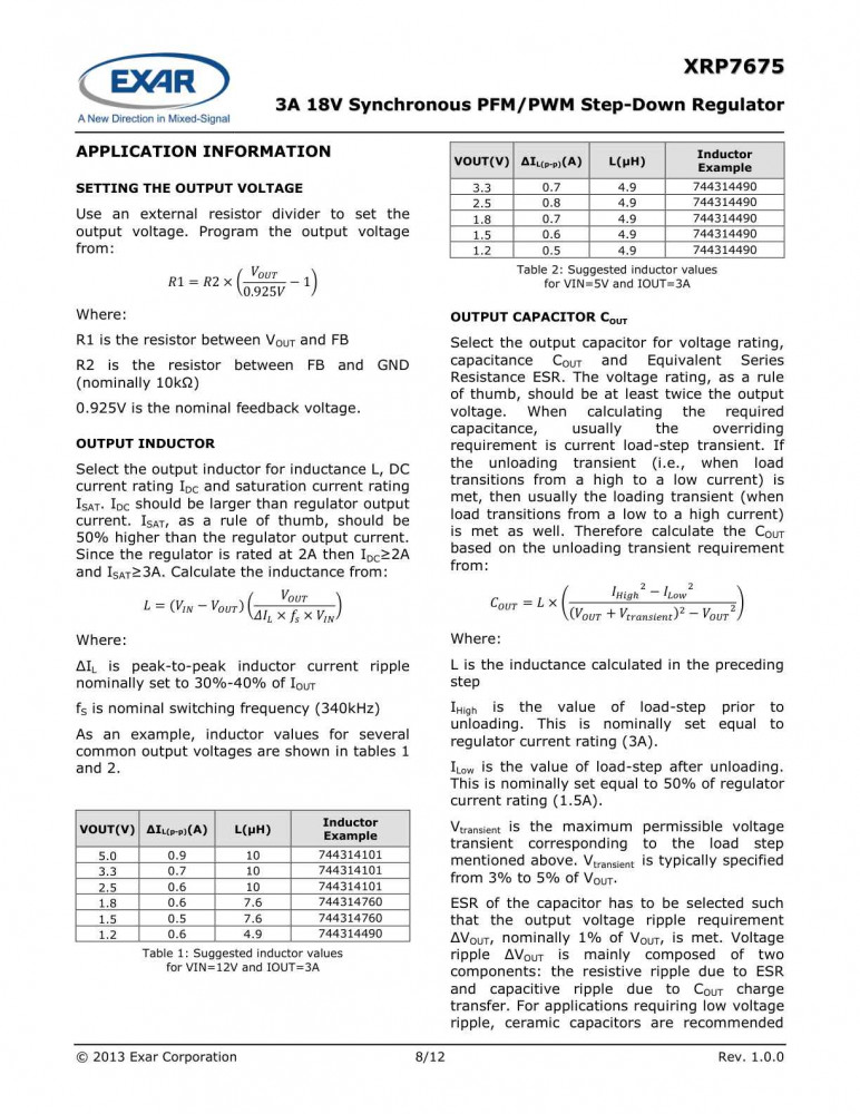 XRP7675 datasheet page 8