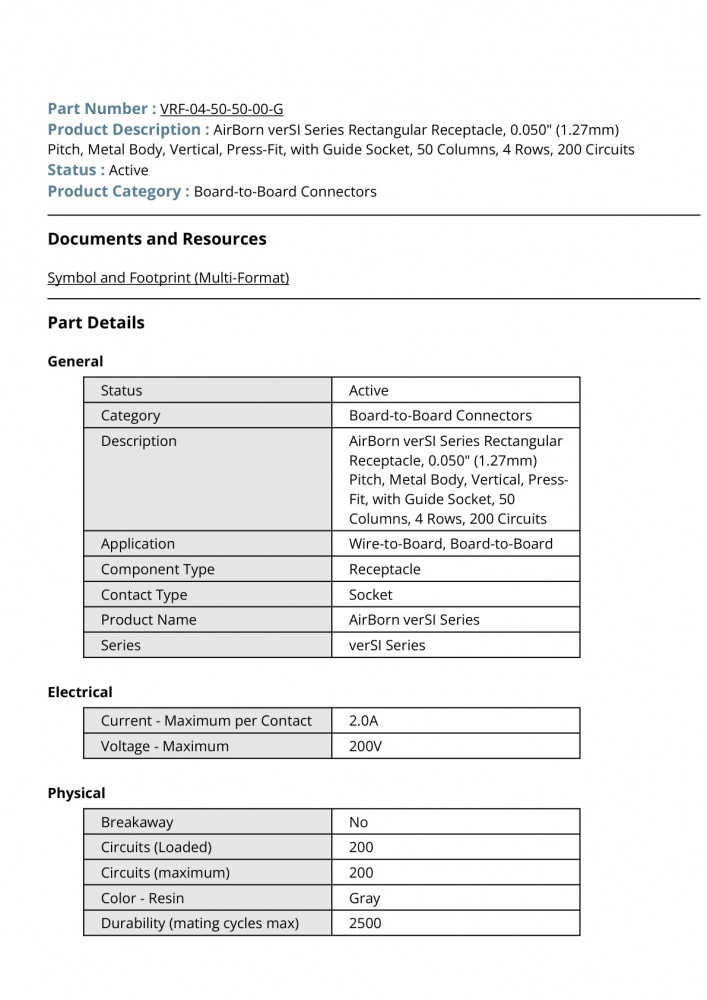 VRF-04-50-50-00-G technical document image 1