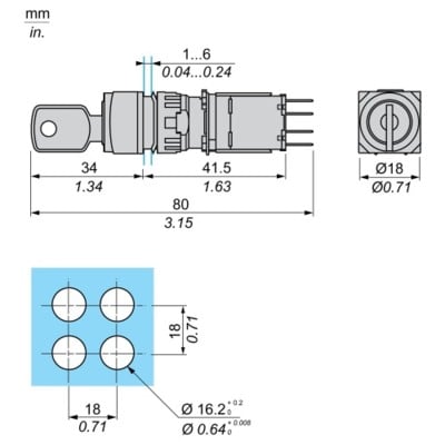 Schneider XB6AGC5B Selector Switch