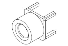 SMP Jack, Right-Angle, Crimp, RG-174, RG-188 and RG-316 Cable, Brass Body, 0.25µm Gold (Au) Plated, 80 Pieces Per Tray, 50 Ohms