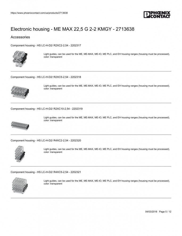 Phoenix Contact 2713638 technical document page 5