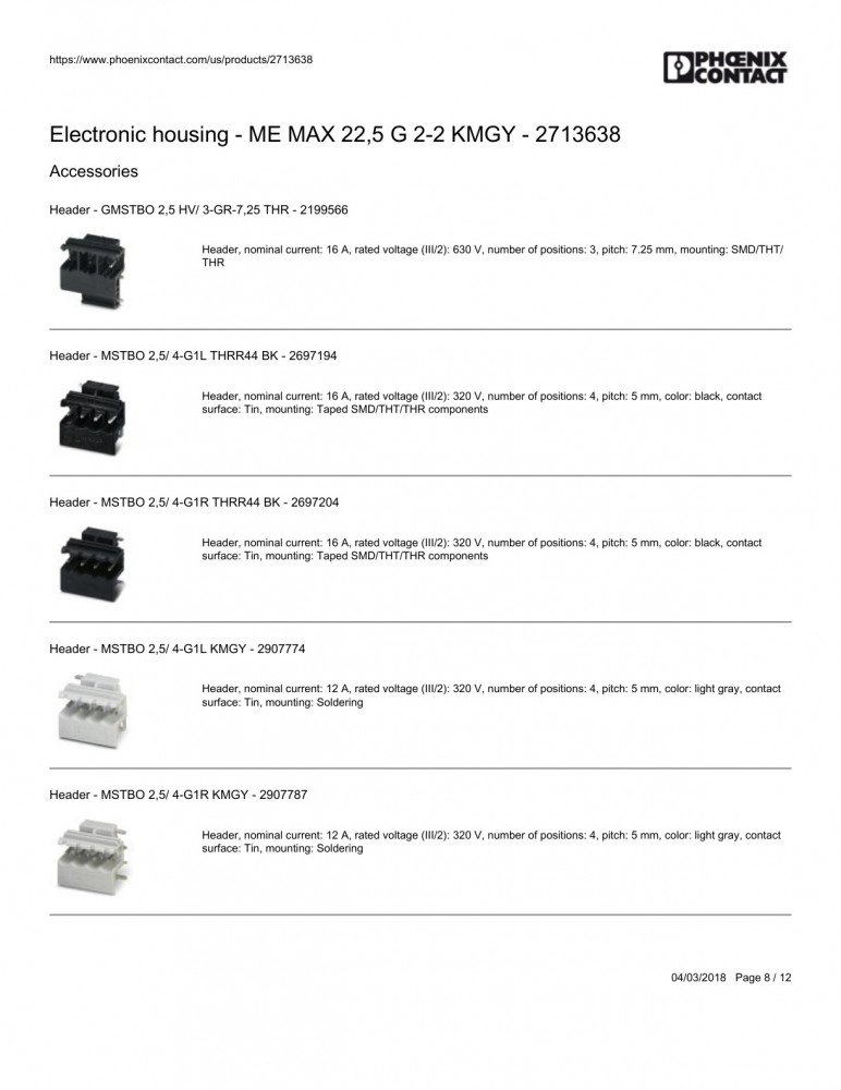 Phoenix Contact 2713638 technical document page 8