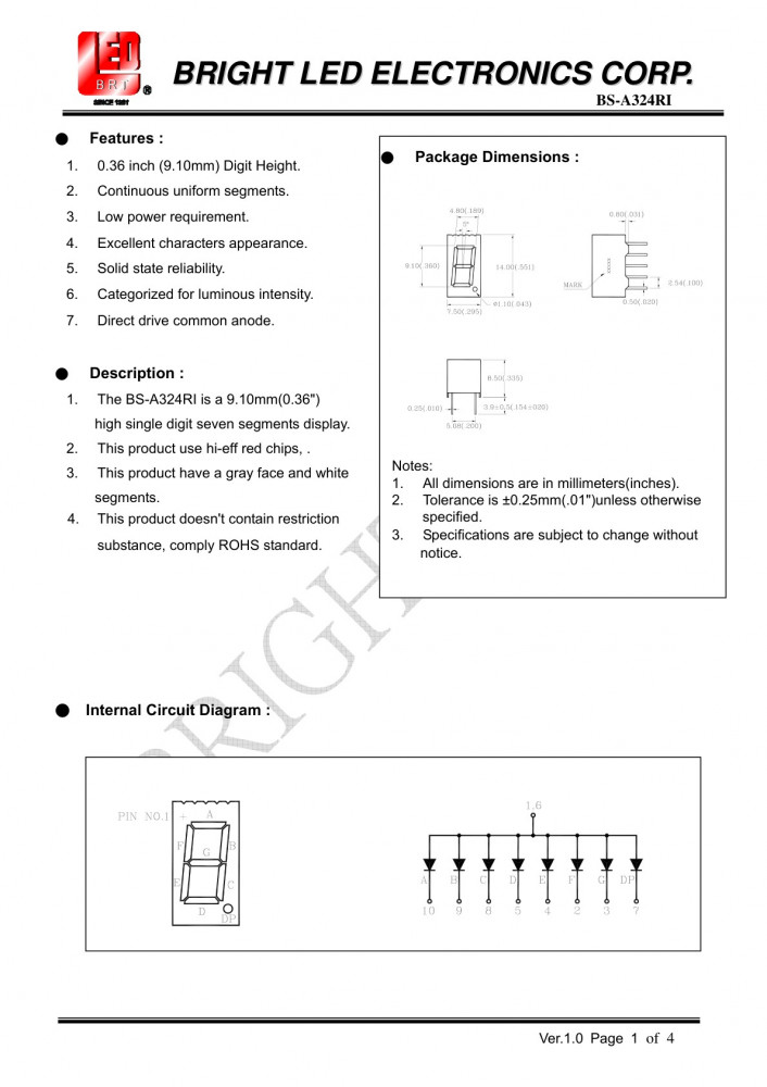 BS-A324RI technical document page 1